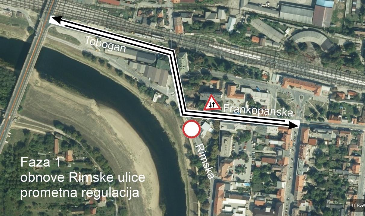 Zatvara se Rimska, kroz Frankopansku privremeno u dva smjera | Grad Sisak